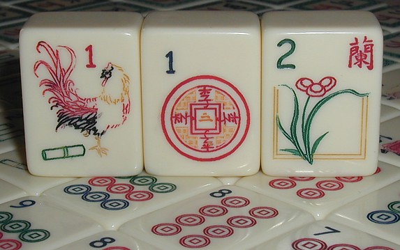 Red Coin Mah Jong set 2006 - The Bird